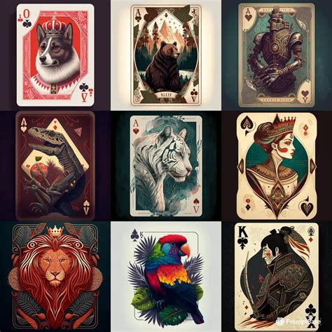 Playing Card Art Illustration Midjourney Prompt Promptbase