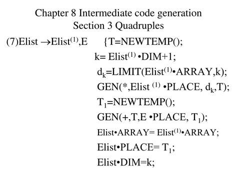 Ppt Chapter 8 Intermediate Code Generation Section 0 Overview Powerpoint Presentation Id 4265237