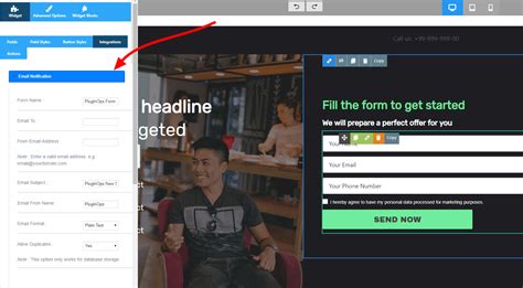 How To Setup Email Notifications For Form Builder Widget Pluginops