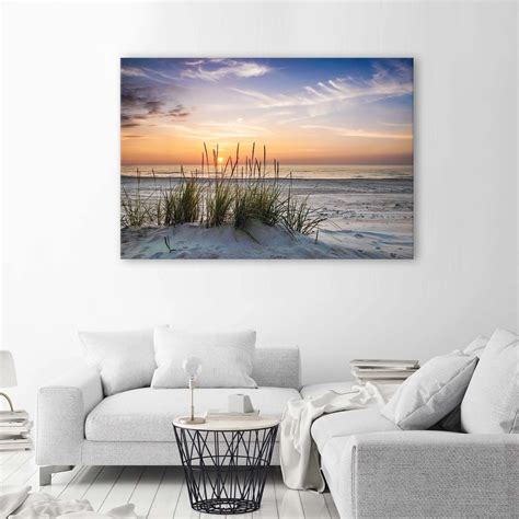 Leinwandbild Sonnenuntergang Am Strand Wall Artde