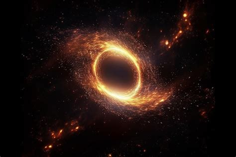 Premium AI Image | A close up of a black hole in the middle of a galaxy ...
