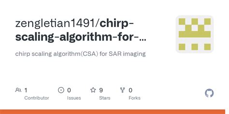 Github Zengletian1491chirp Scaling Algorithm For Synthetic Aperture