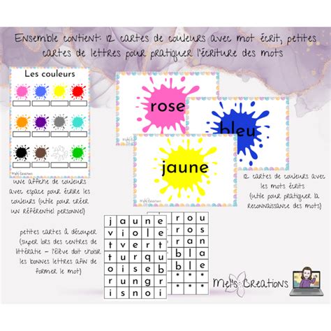 Ensemble Cartes De Couleurs