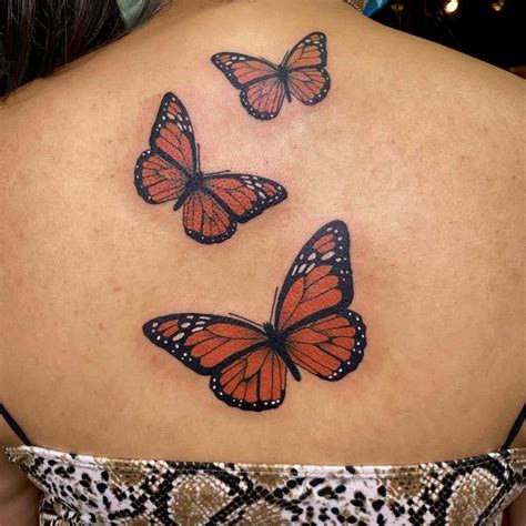 Yellow Monarch Butterfly Tattoos