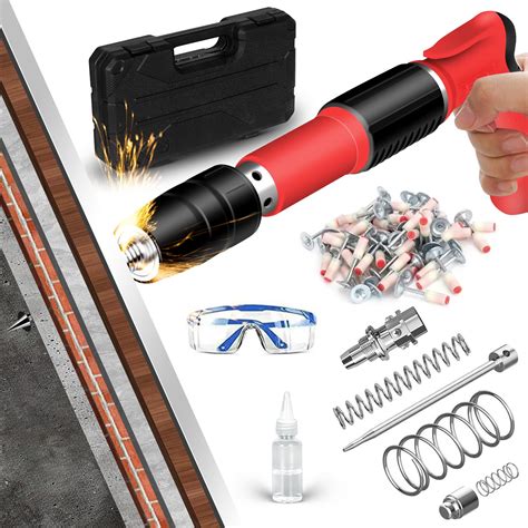 Concrete Mini Nail Gun Kit With 100pcs Nails 5 Speed