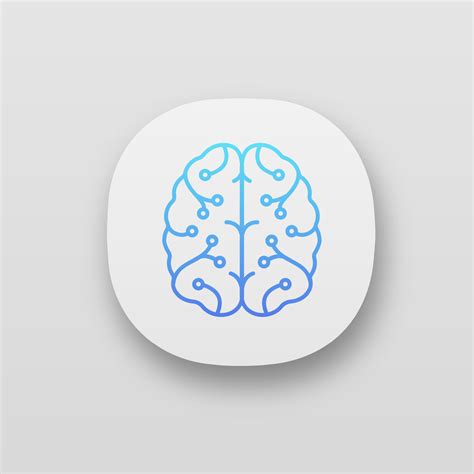 Ai App Icon Ui Ux User Interface Digital Brain Artificial
