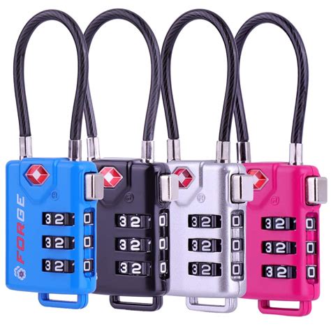 Tsa Approved Cable Luggage Locks Re Settable Combination