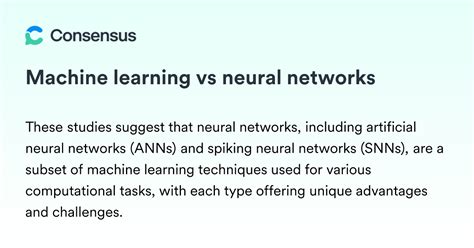 Machine Learning Vs Neural Networks Consensus Academic Search Engine