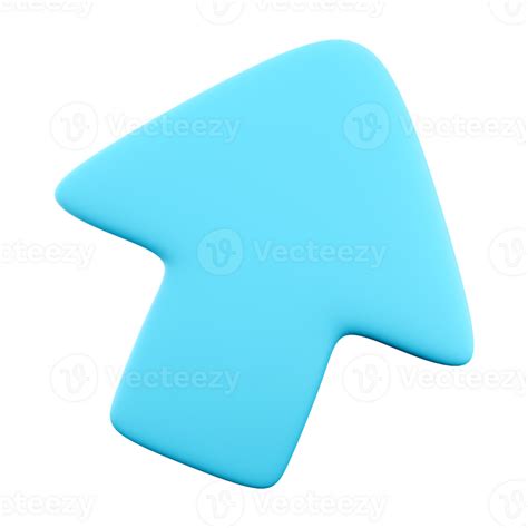 3d rendering blue line cursor icon 3d render mouse pointer icon