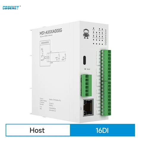 16DI Remote IO Module RS485 Ethernet RJ45 CDSENET M31 AXXXA000G Analog Switch Acquisition Modbus