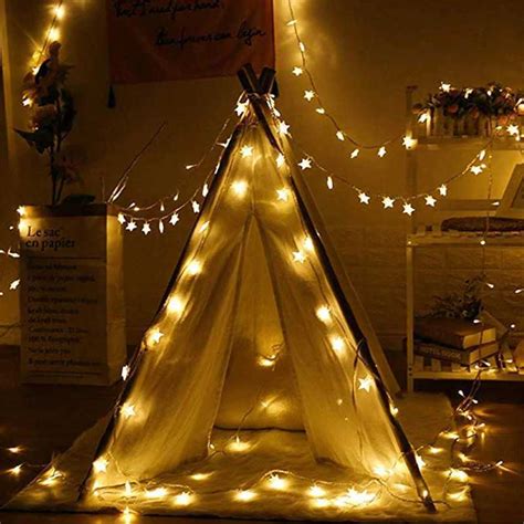 Jual Lampu Hias Strip Dekorasi Pesta Nikah Natal Bentuk Bintang String Lights Star Shape