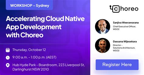 Accelerating Cloud Native App Development With Choreo Sydney