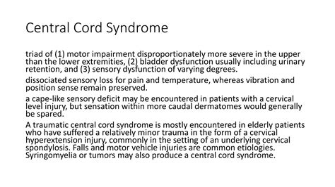 Paraplegia And Spinal Cord Syndromes Ppt