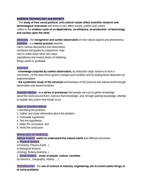 Sts Reviewer Pdf Happiness Science