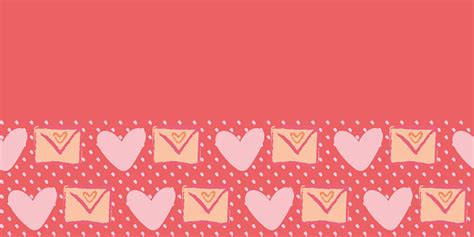 발렌타인 러브 하트 레터 봉투 폴카 도트 프레임 테두리 원활한 패턴 고풍스런에 대한 스톡 벡터 아트 및 기타 이미지 고풍스런