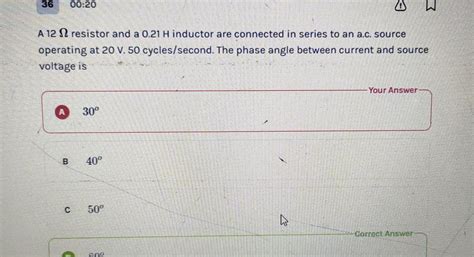 [answered] 36 00 20 B A 12 Resistor And A 0 21 H Inductor Are Connected Kunduz