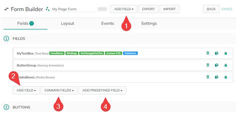 Form Builder Main Menu And Usage Get Started