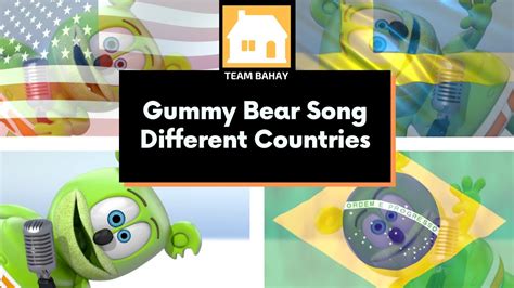 Gummy Bear Song In Different Languages With Flag Display Youtube
