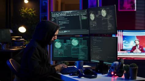 Frustrated Hacker In Secret Hideout Dejected After Failing Hack Technology Stock Footage Ft