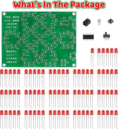 Proyecto De Soldadura Icstation Kit De Práctica De Soldadura De Nudo Chino Diy Luces Led Kits