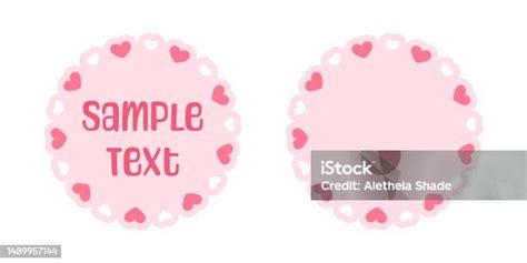 하트가 있는 원형 가리비 프레임 파스텔 귀여운 발렌타인 테두리 가리비에 대한 스톡 벡터 아트 및 기타 이미지 가리비 가장자리 개체 그룹 Istock