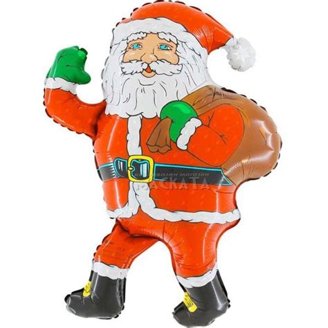 Фолиев балон Дядо Коледа с чувал Магазин ЗАБАВА Промо цена