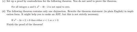 Solved A C Set Up A Proof By Contradiction For The Chegg Com
