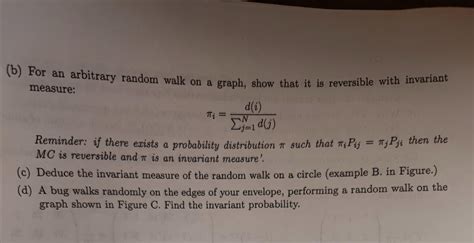 3 random walk on a graph consider a graph made of n