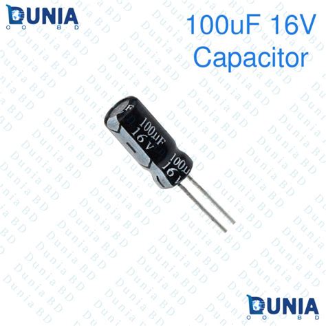 100uf 16v Capacitor Radial Electrolytic Capacitor Polarized Aluminium