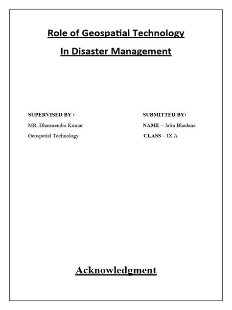 Geospatial Technology Project Pdf Geographic Information System