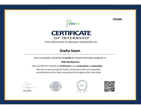 webdevelopment internship codeway sneha soam