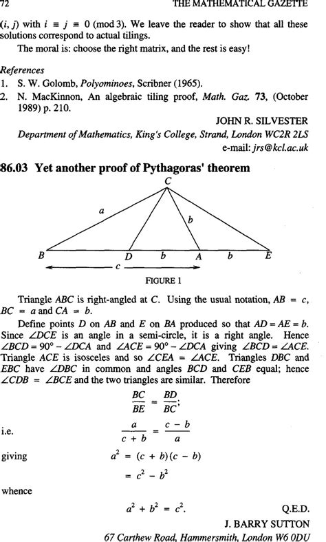 Proof Pythagorean Theorem Pythagoras Payment Proof