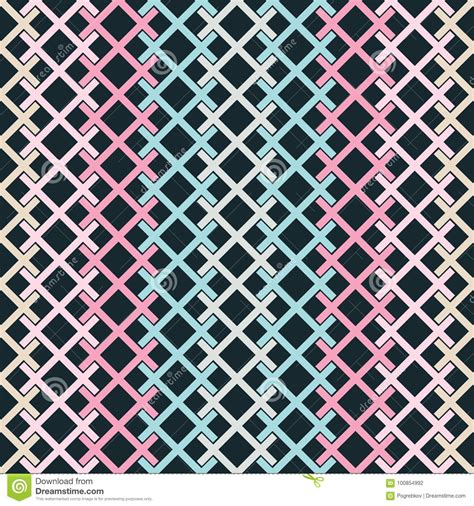 Seamless Pattern Of Colored Intersecting Segments Stock Vector