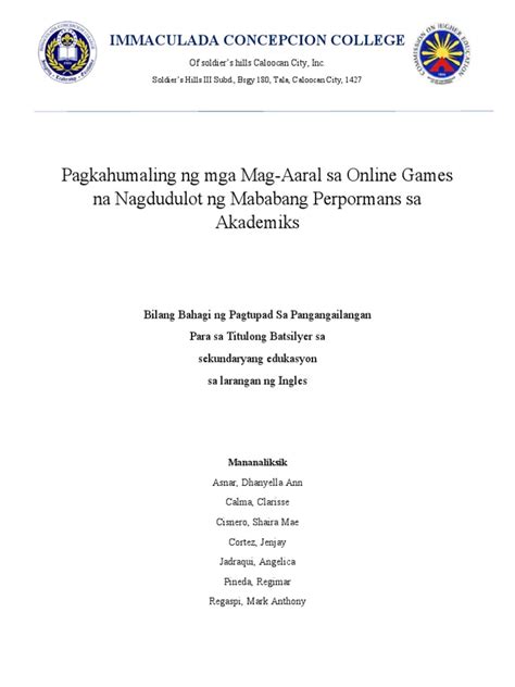 Pananaliksik Pangkat 6 Bsed Eng 2b Pdf