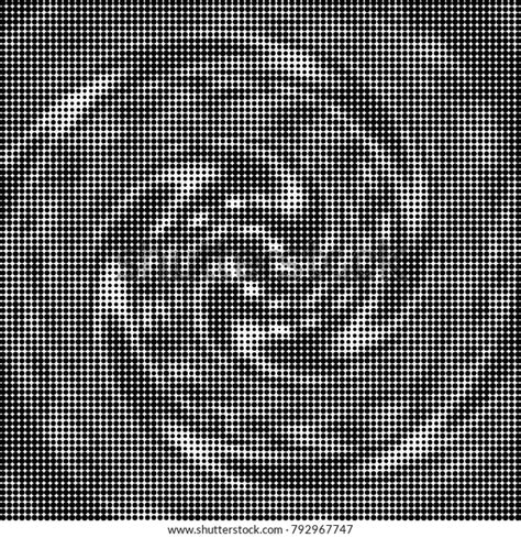 Halftone Radial Black White Vector Pattern Stock Vector Royalty Free 792967747 Shutterstock