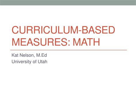 Ppt Curriculum Based Measures Math Powerpoint Presentation Free Download Id 1987802