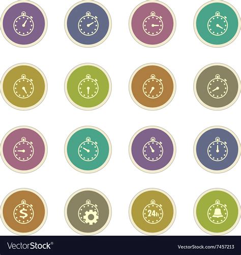 Timer Icon Set Royalty Free Vector Image VectorStock