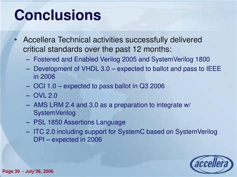 Accellera Technical Activities General Overview Ppt Download