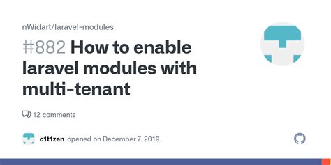 How To Enable Laravel Modules With Multi Tenant Issue NWidart Laravel Modules GitHub