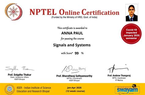 Anna Paul On Linkedin Nptel Certification 14 Comments