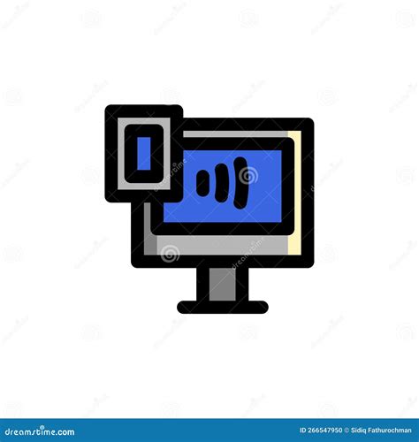 Phone And Computer Integration Icon Stock Vector Illustration Of