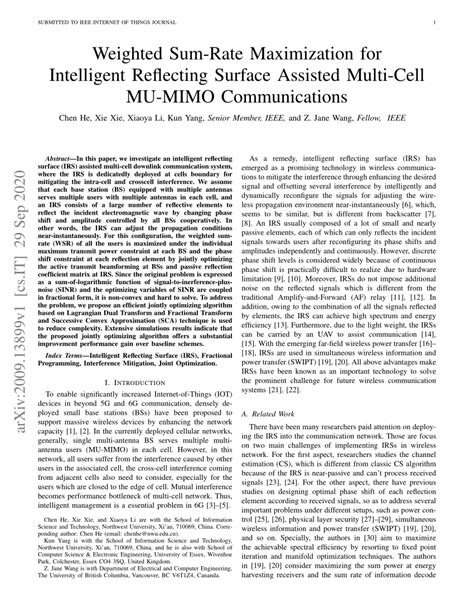 Pdf Weighted Sum Rate Maximization For Intelligent Reflecting Surface