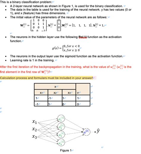 This Is A Binary Classification Problem • A 2 Layer
