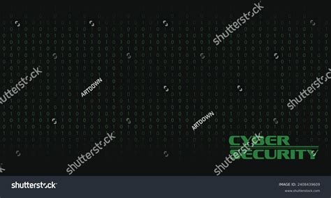 Cyber Security Binary Coding Programming Language Stock Vector Royalty Free