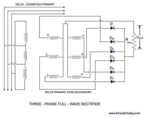 3 Phase Half Wave Rectifier Circuit Diagram