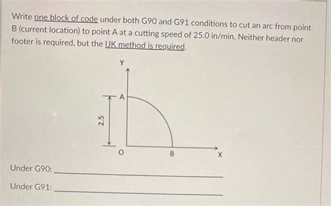 Solved Write One Block Of Code Under Both G90 And G91