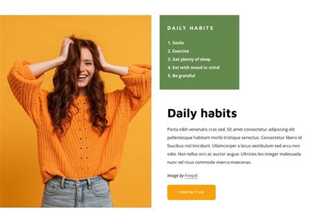daily habits css template by nicepage