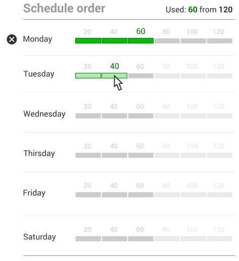 web ui for splitting value into multiple chunks user experience
