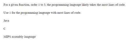 Solved For A Given Function Order 1 To 3 The Programming