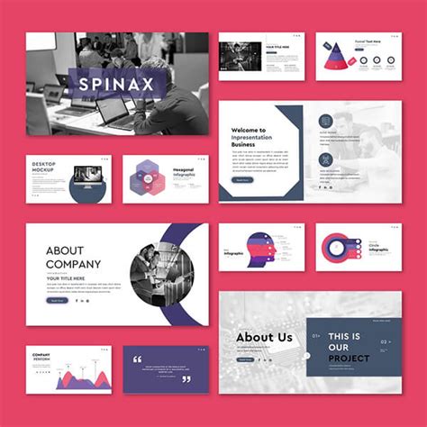 Шаблон корпоративной презентации Spinax Biecom Market